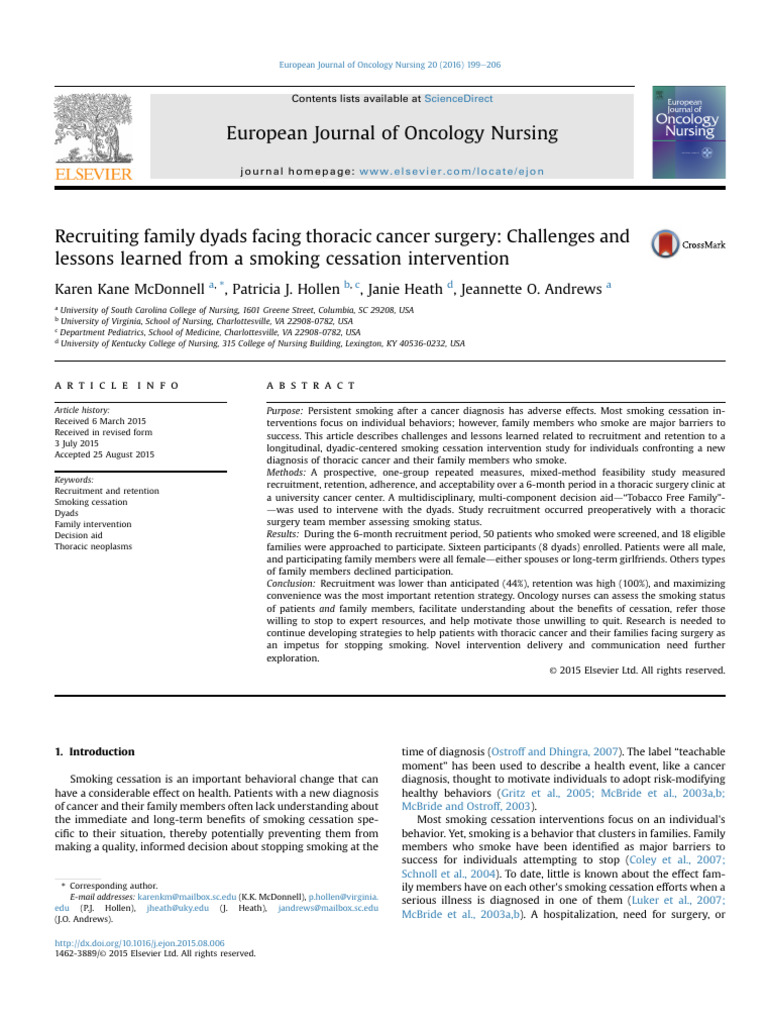 mcdonnell2016 | PDF | Smoking Cessation | Cancer
