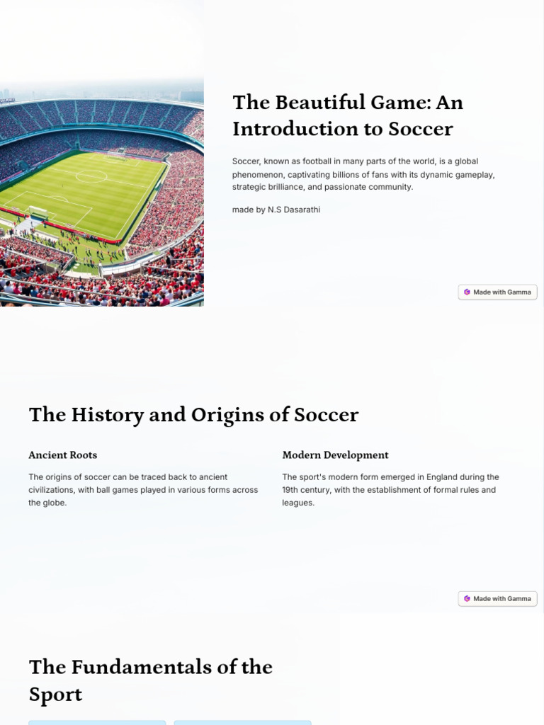 Introduction to the Beautiful Game | PDF | Association Football | Sports