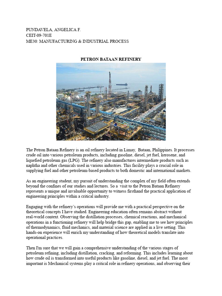 PETRON BATAAN REFINERY | PDF