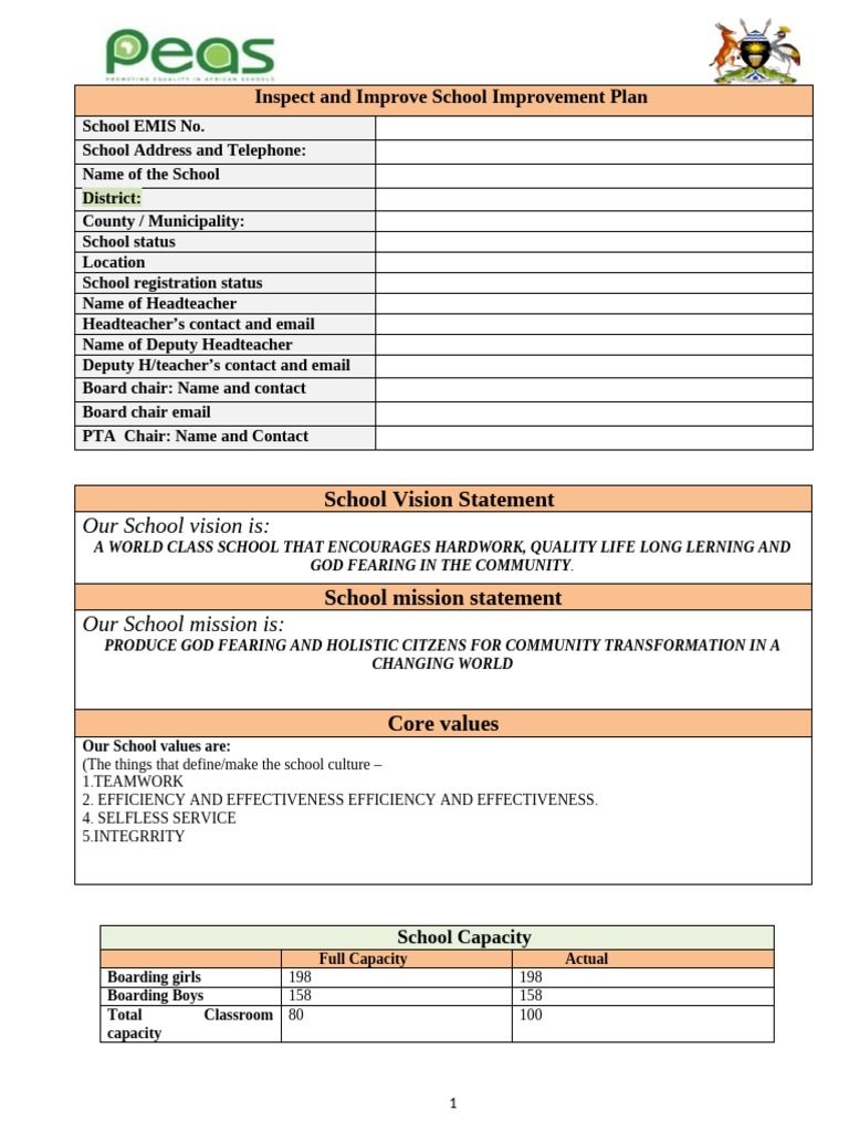 School Improvement Plan-Sample | PDF | Learning | Lesson Plan