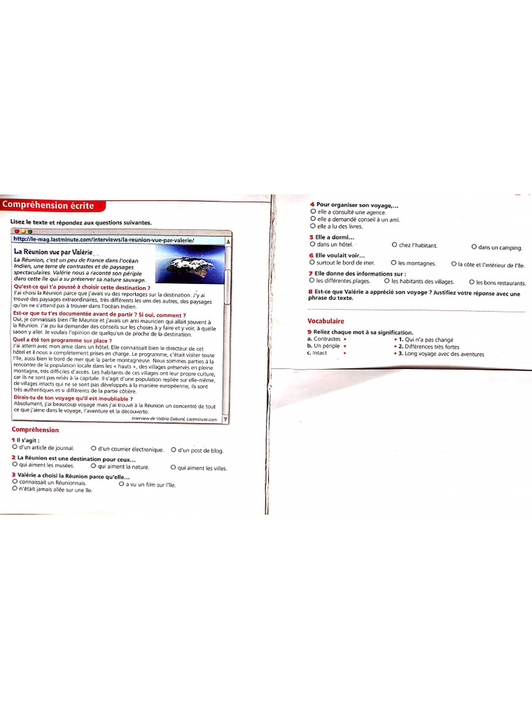 Compréhension écrite partiel 2 | PDF