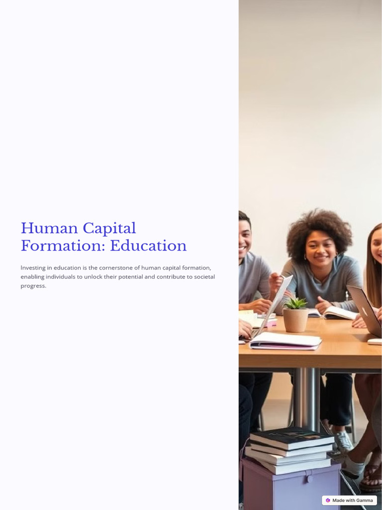 Human Capital Formation Through Education | PDF | Human Capital ...