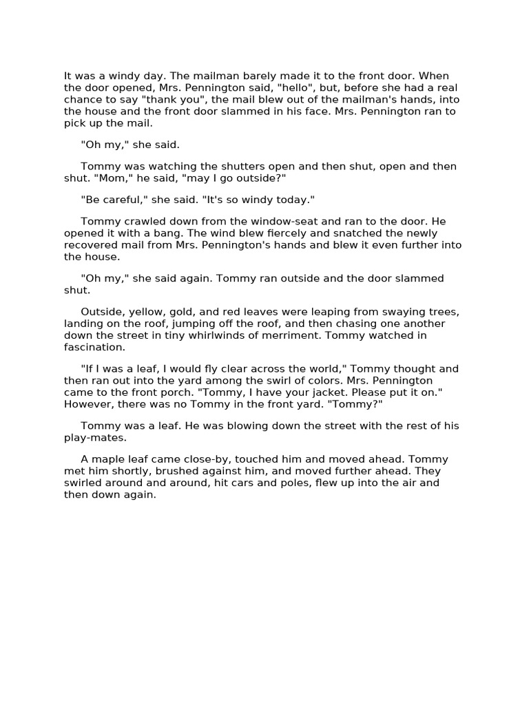 It Was A Windy Day | PDF