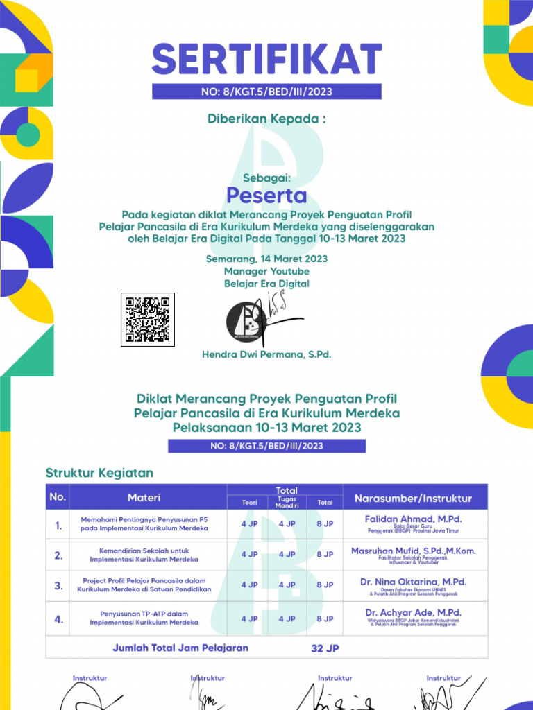 YAN PITER KONDOS - PD Sertifikat | PDF