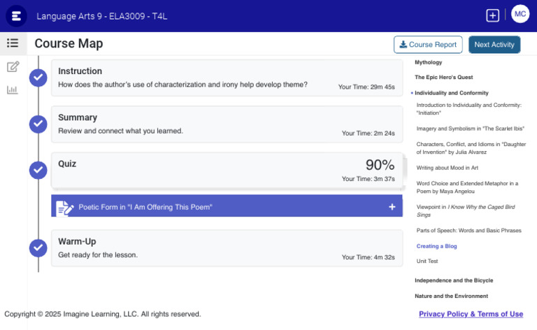 Course Map - Imagine Edgenuity For Students | PDF