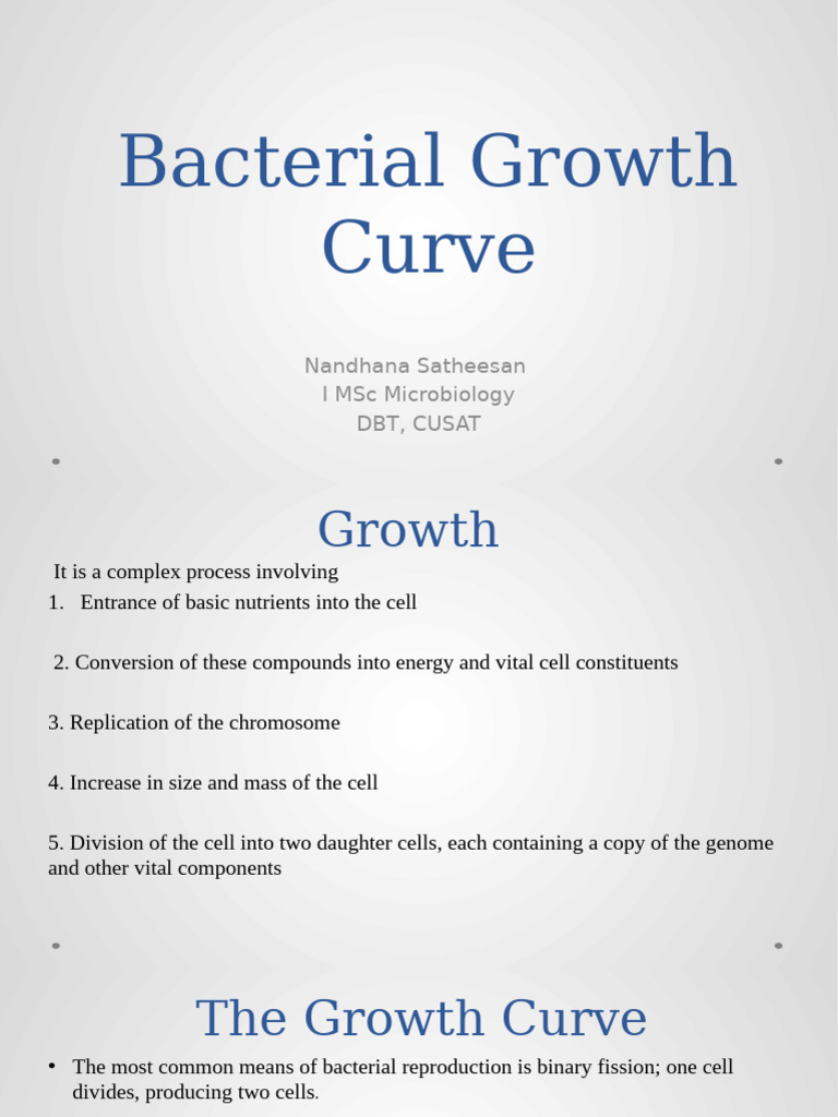 Bacterial Growth Curve | PDF | Cell Growth | Bacteria