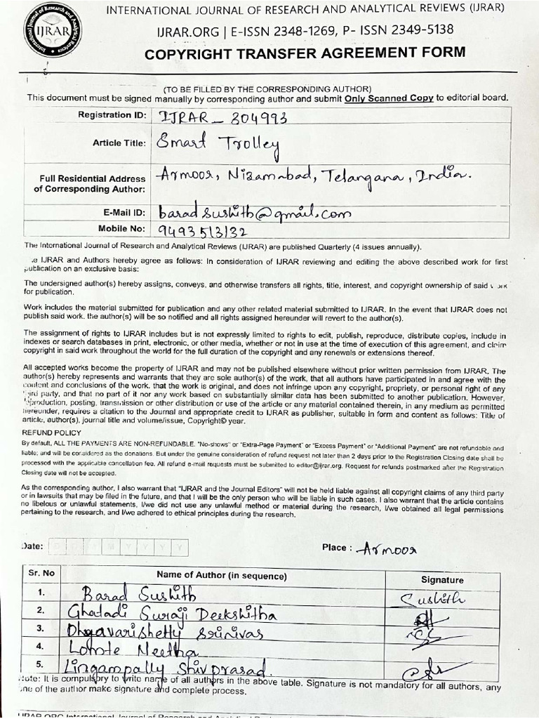 Copyright Form | PDF