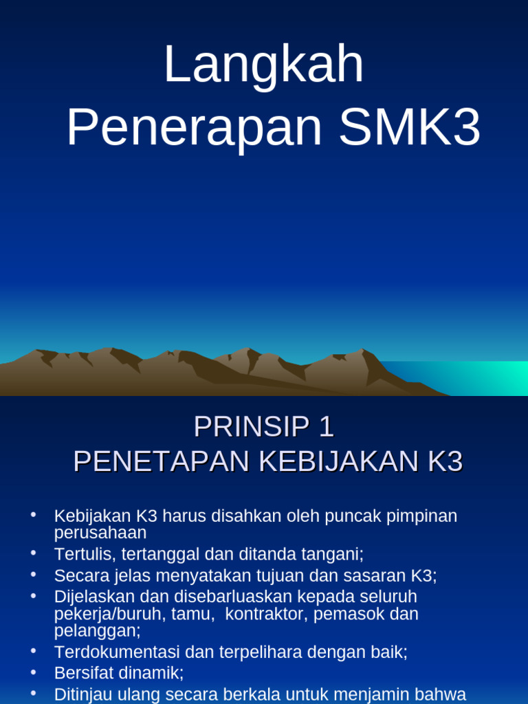 Tamb 02 Langkah Penerapan SMK3 | PDF
