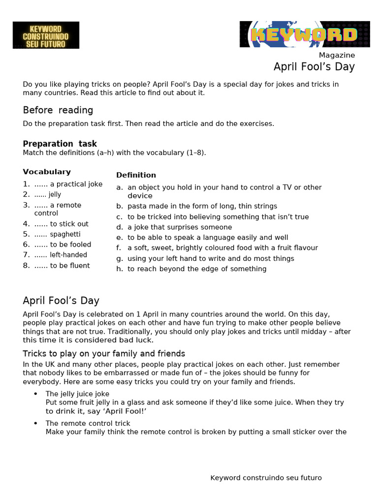 Magazine-April-Fools-Day | PDF | Hamburgers