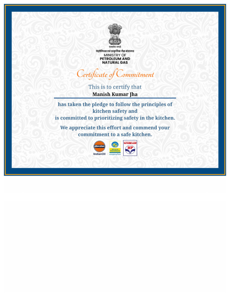 Safety Pledge Certificate | PDF