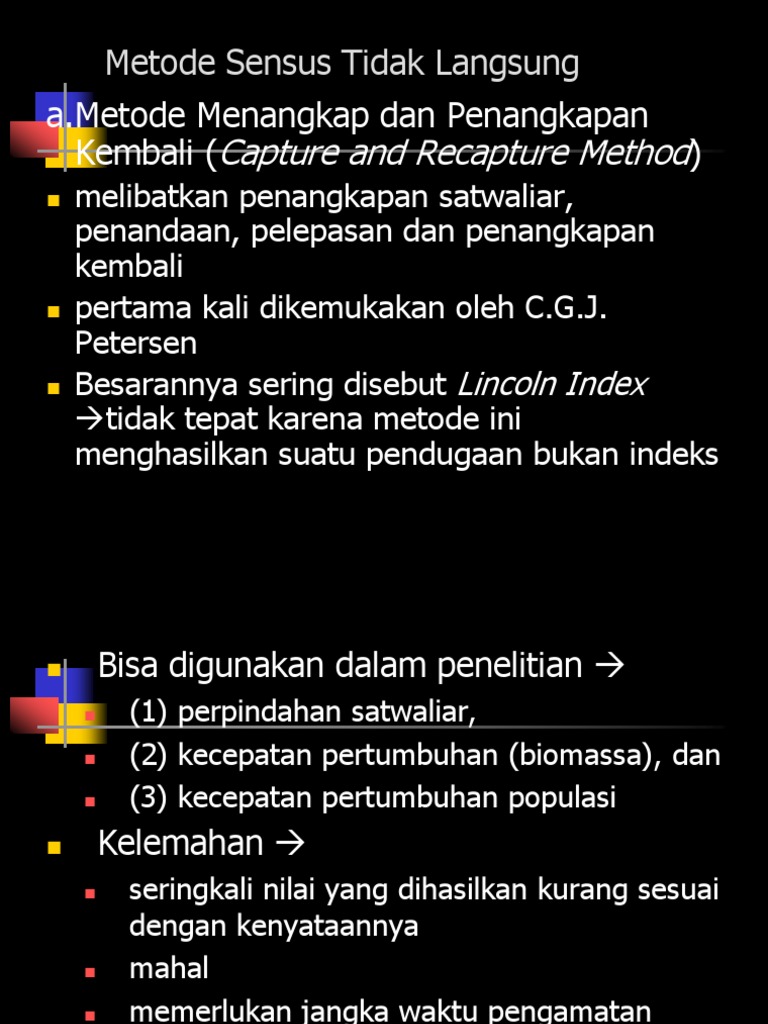 Metode Sensus Tidak Langsung | PDF