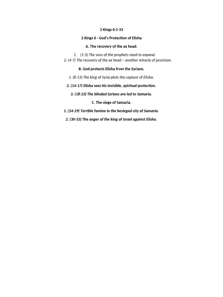 2 Kings 6 | PDF