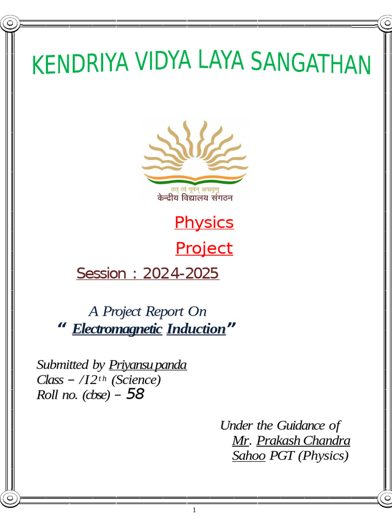 Physics Project Class XII 2021 22 Investigatory Project | PDF ...