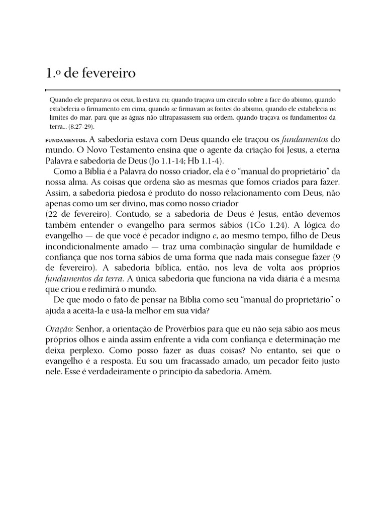A Sabedoria na Criação e Relações | PDF | Sabedoria | Amor