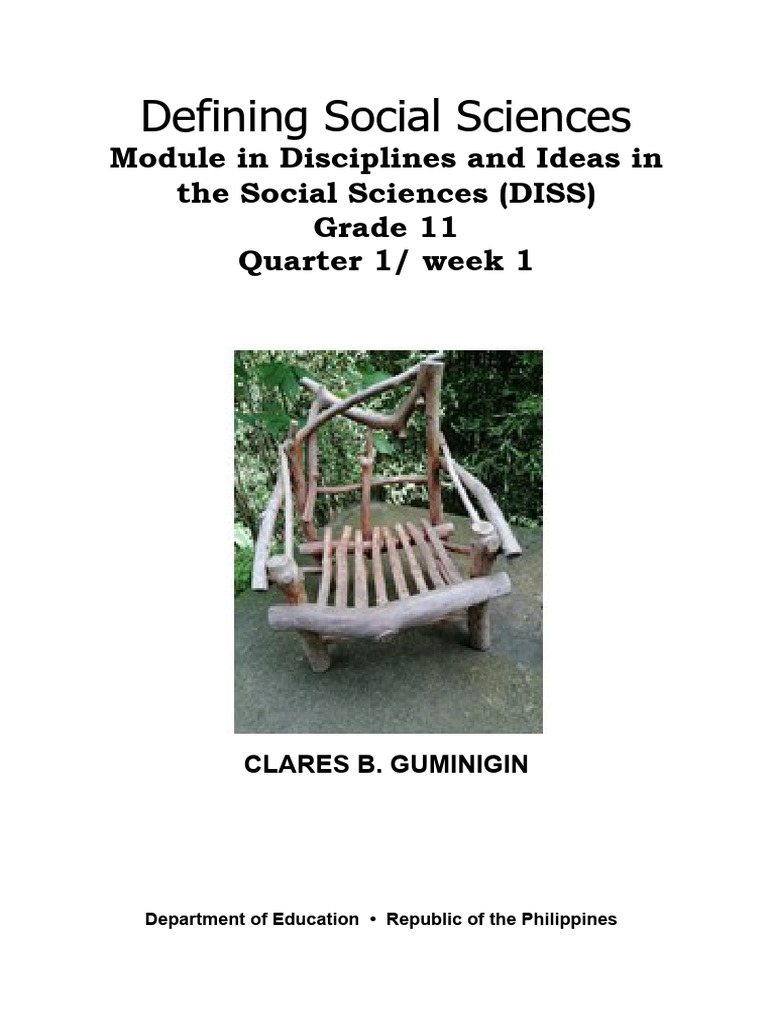 DISS11 Q1 W1 Defining-Social-Sciences Gumingin Benguet | PDF | Social Sciences | Sociology