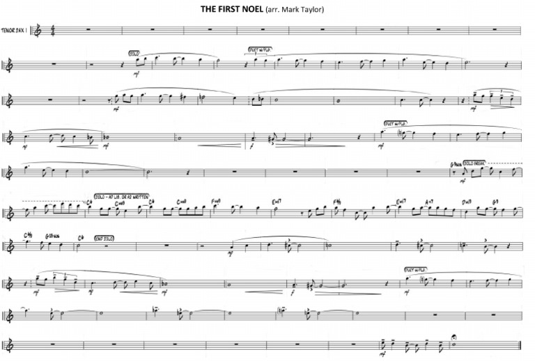 The first noel tenor sax 1 | PDF