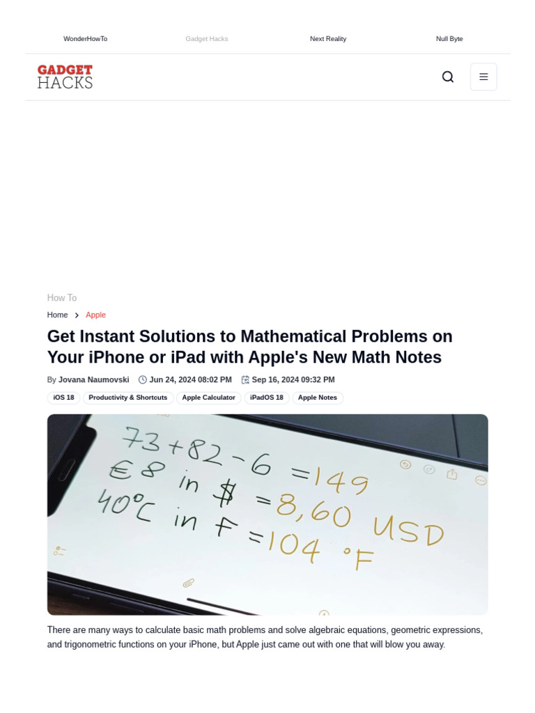 Get Instant Solutions to Mathematical Problems on Your iPhone or iPad ...