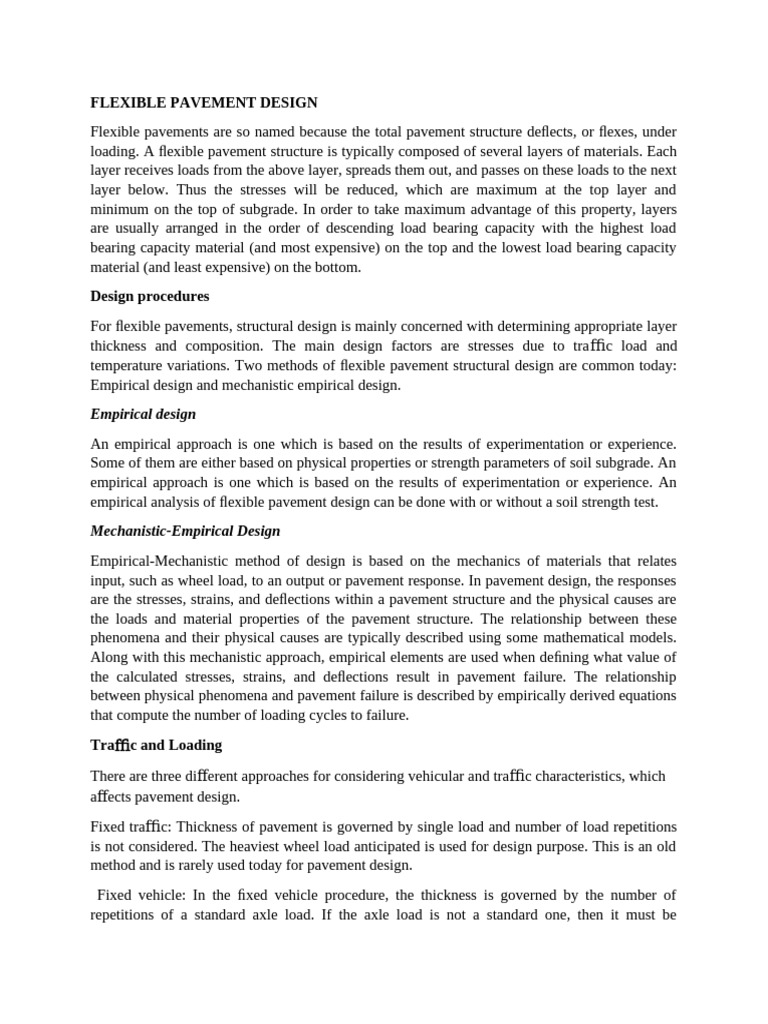 Flexible Pavement Design Methods | PDF | Road Surface | Strength Of ...