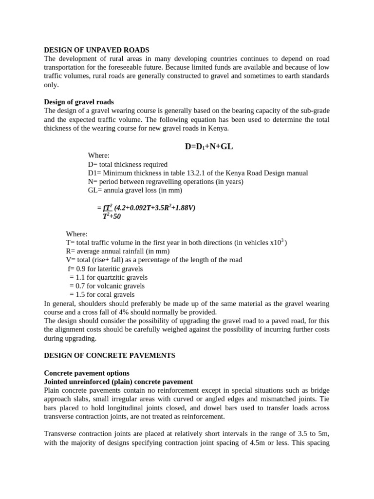 Concrete pavement options-1 | PDF | Road Surface | Concrete