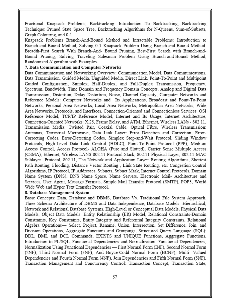 Backtracking, Networks, and DBMS Guide | PDF | Computer Network | Databases