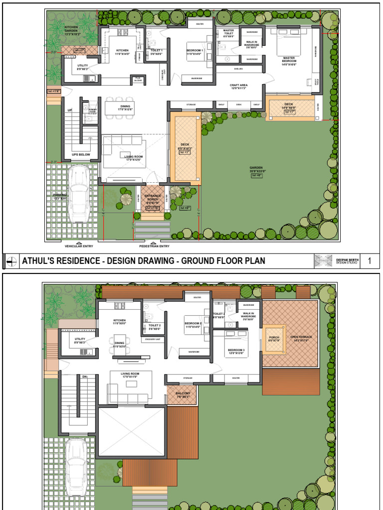Athul's Residence - Floor Plans | PDF | Furniture | Interior Design