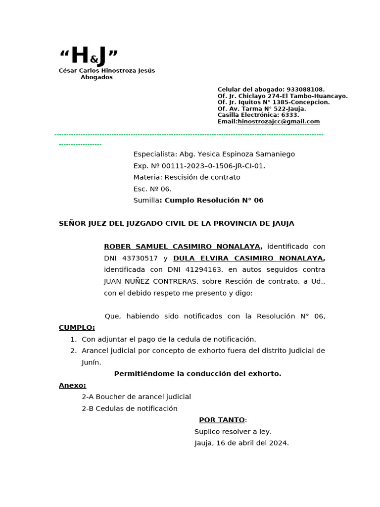 Cumplo Arancel y Ced. | PDF