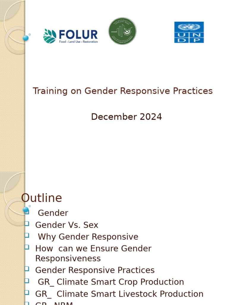 Gender Responsive Climate Smart Agriculture Final | PDF | Gender ...