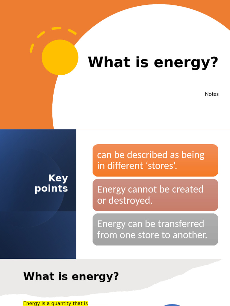 Energy - Physics REVISION | PDF | Dissipation | Potential Energy