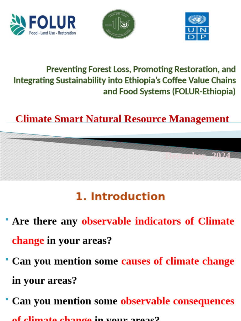 Climate Smart Natural Resources Managment | PDF | Biodiversity ...