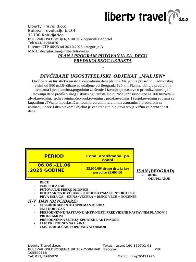 Maljen Divcibare 2025 3 | PDF
