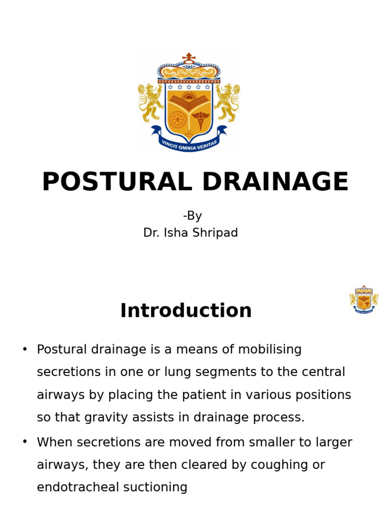 Postural Drainage | PDF | Respiratory Diseases | Thorax