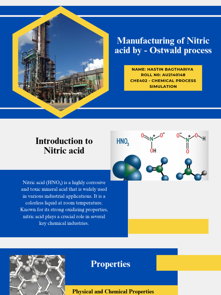 Ostwald Process for Nitric Acid | PDF | Nitric Acid | Ammonia