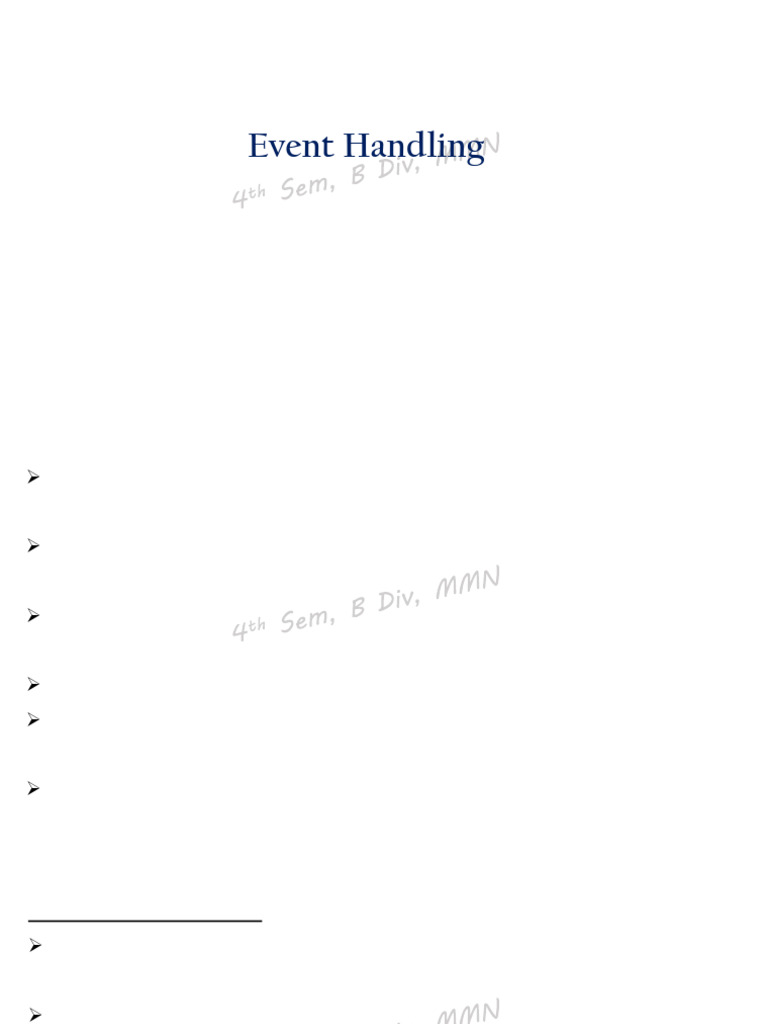 7-event-handling | PDF | Graphical User Interfaces | Software Engineering