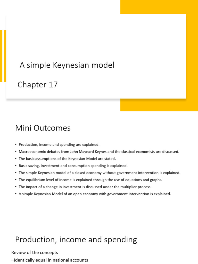 Learning Outcome 5 Simple Keynesian Model | PDF | Keynesian Economics | Consumption (Economics)