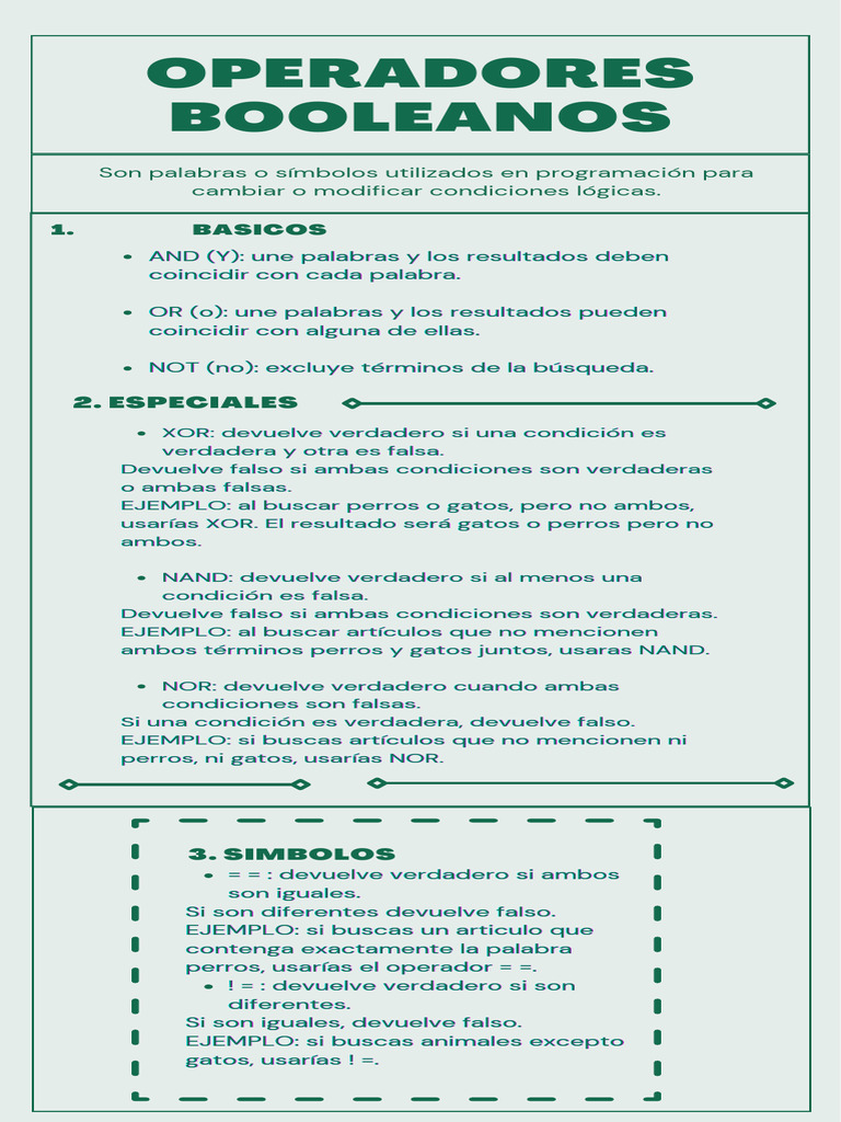 Operadores Booleanos | PDF