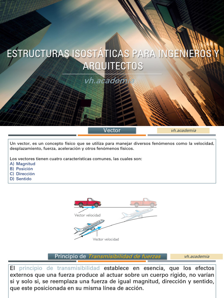 Manual Curso Estructuras Isostáticas | PDF | Vector Euclidiano | Eje