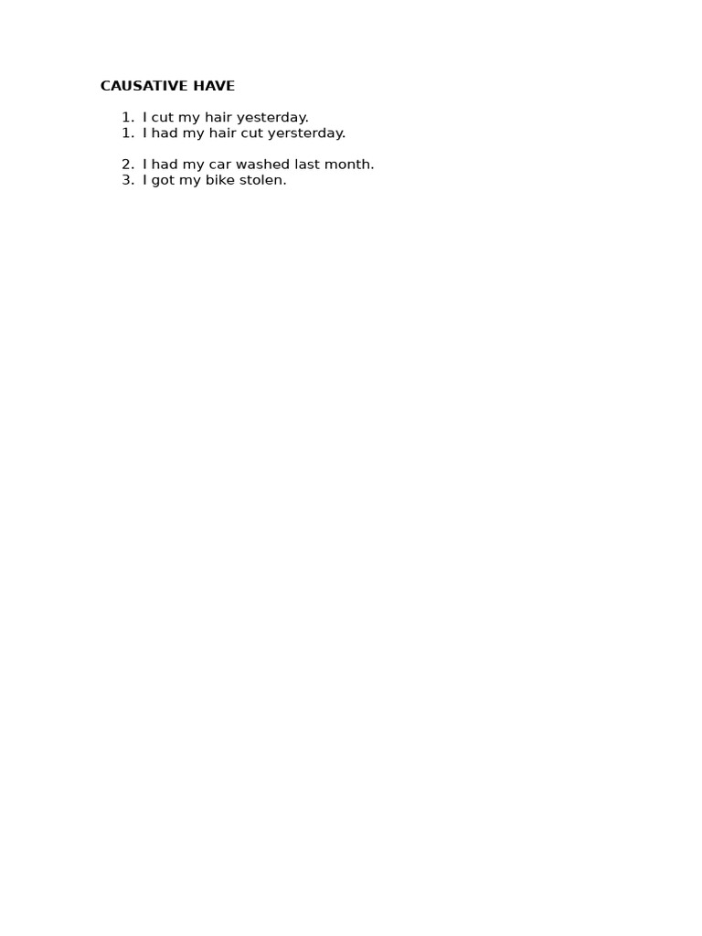 Causative Have | PDF Causative Have | PDF