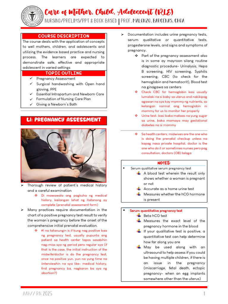 Best Nursing Action for ROA Fetus | PDF | Pregnancy | Prenatal Development