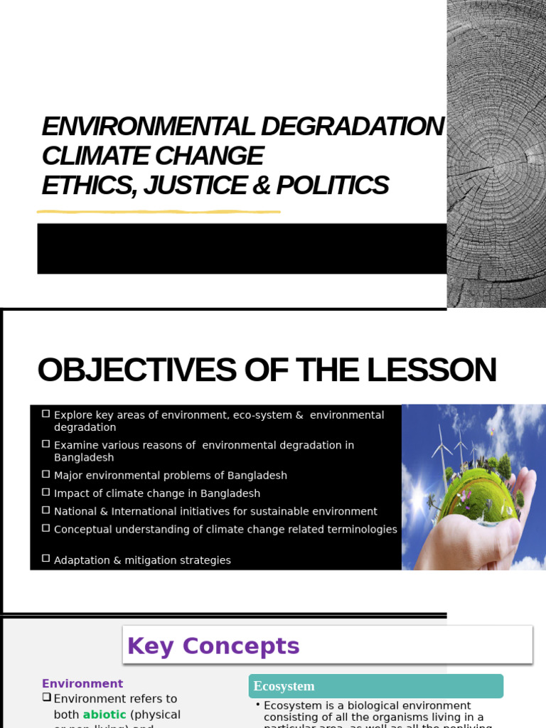 Updated - Environmental Degradation & Climate Change Policies | PDF ...