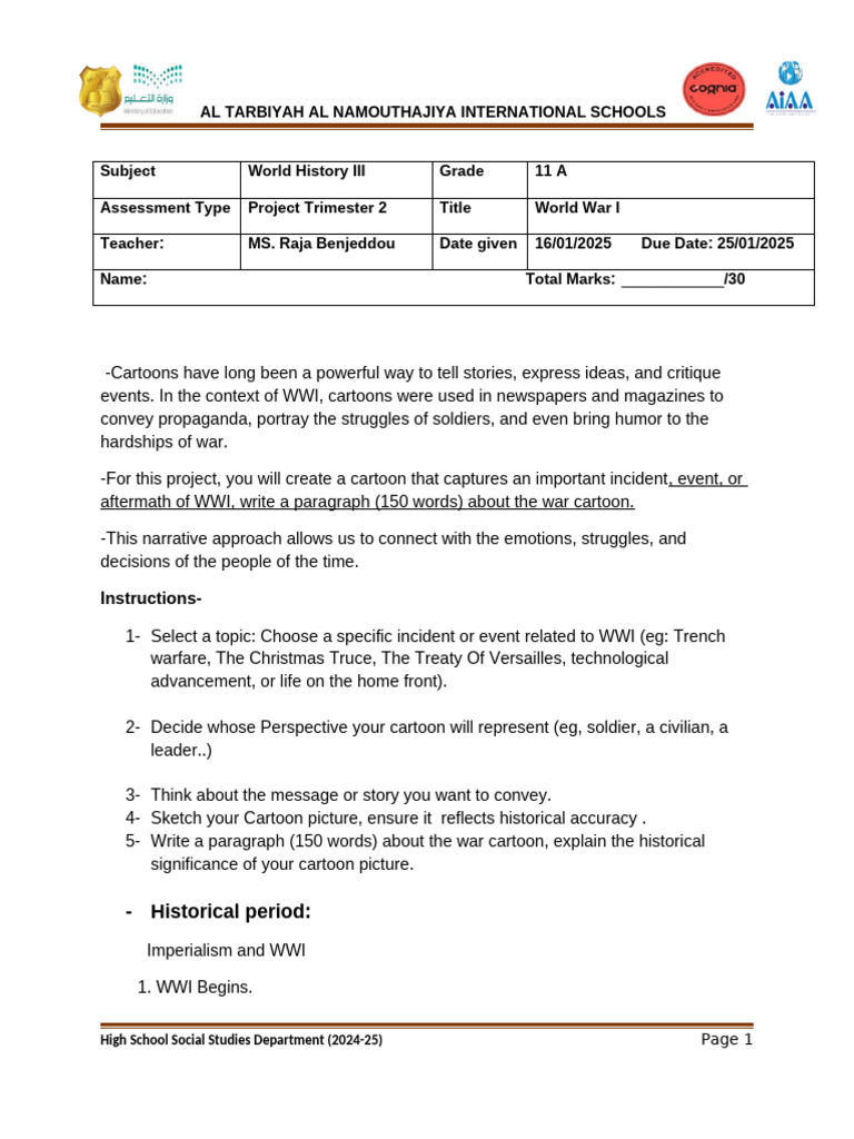 History project | PDF | World War I | Human Communication