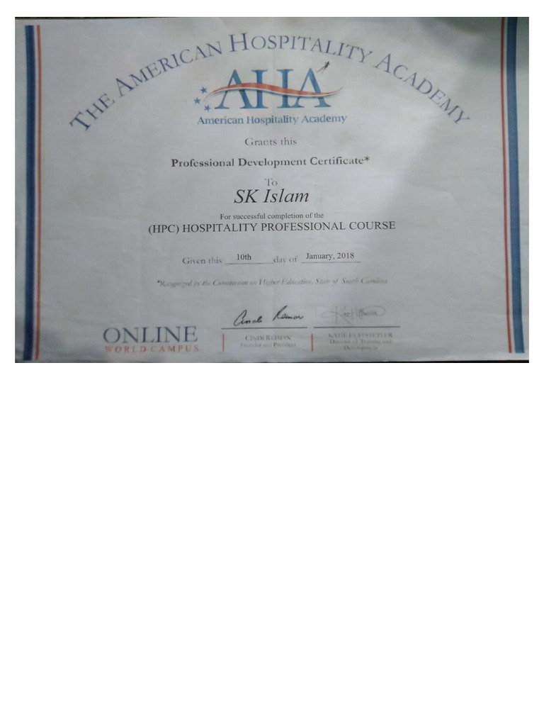 AHA Certificate | PDF