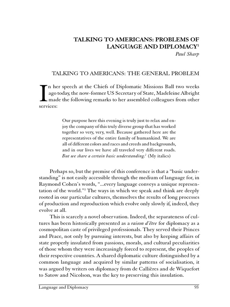 Language Diplomacy Chapter6 | PDF | Diplomacy | Negotiation