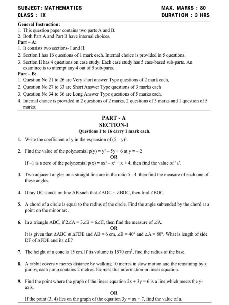 Annual Revision sample paper - 1 | PDF