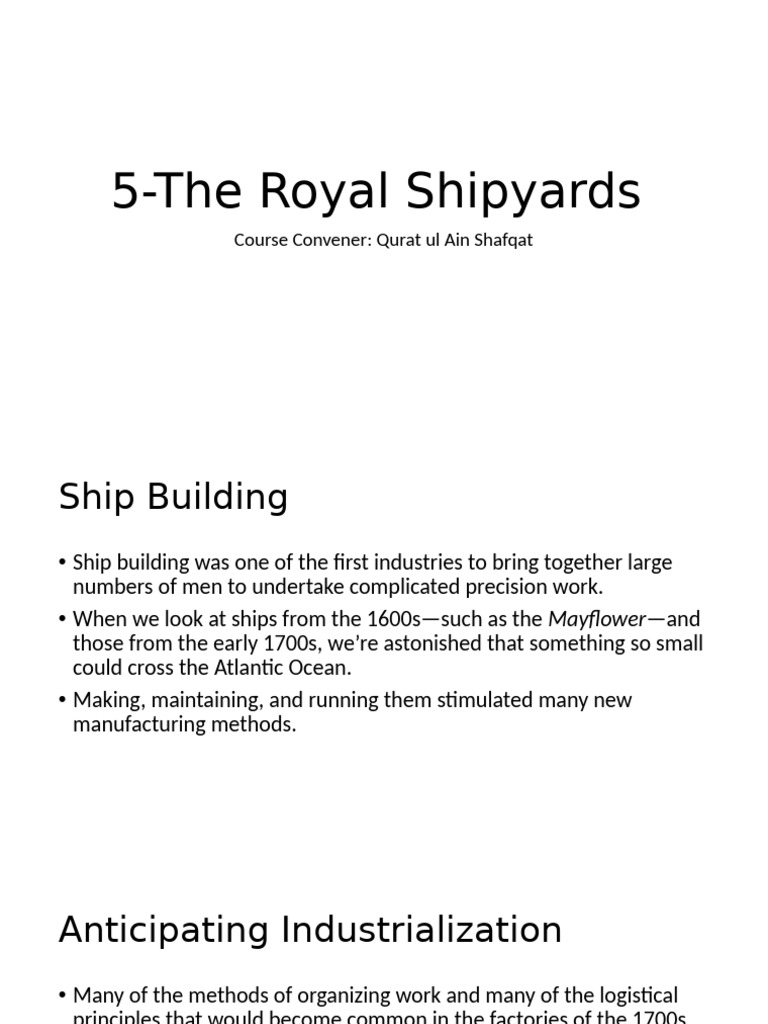 5-The Royal Shipyards | PDF | Shipbuilding | Ships
