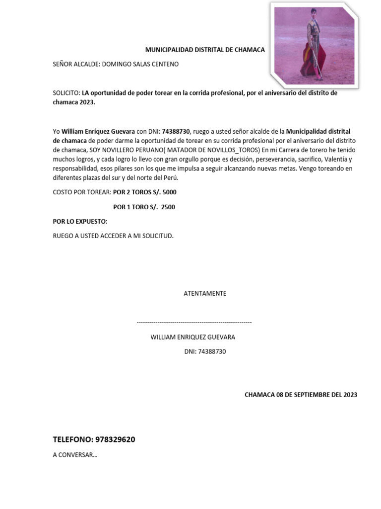 Solicitud Chamaca | PDF