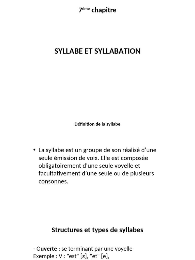 Syllabe Et Règles de Syllabation | PDF | Syllabe | Voyelle