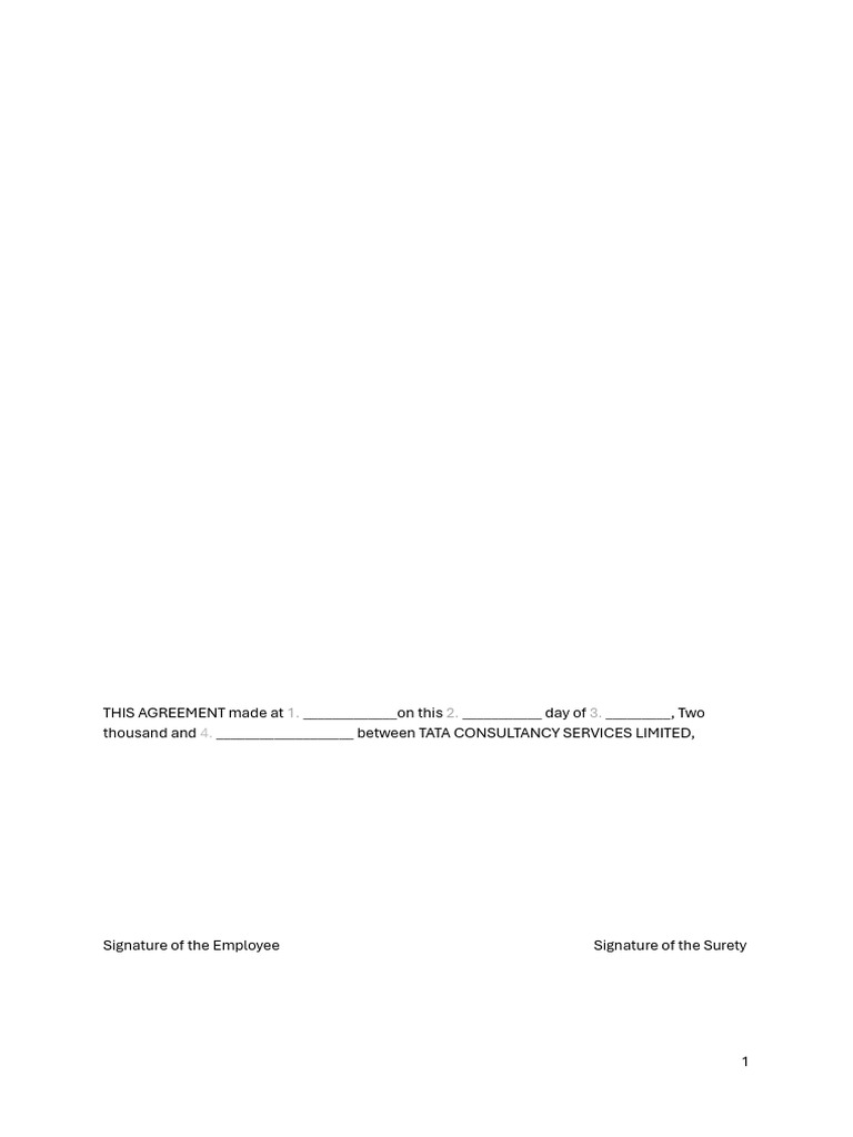 TCS Service Agreement Template | PDF | Guarantee | Private Law