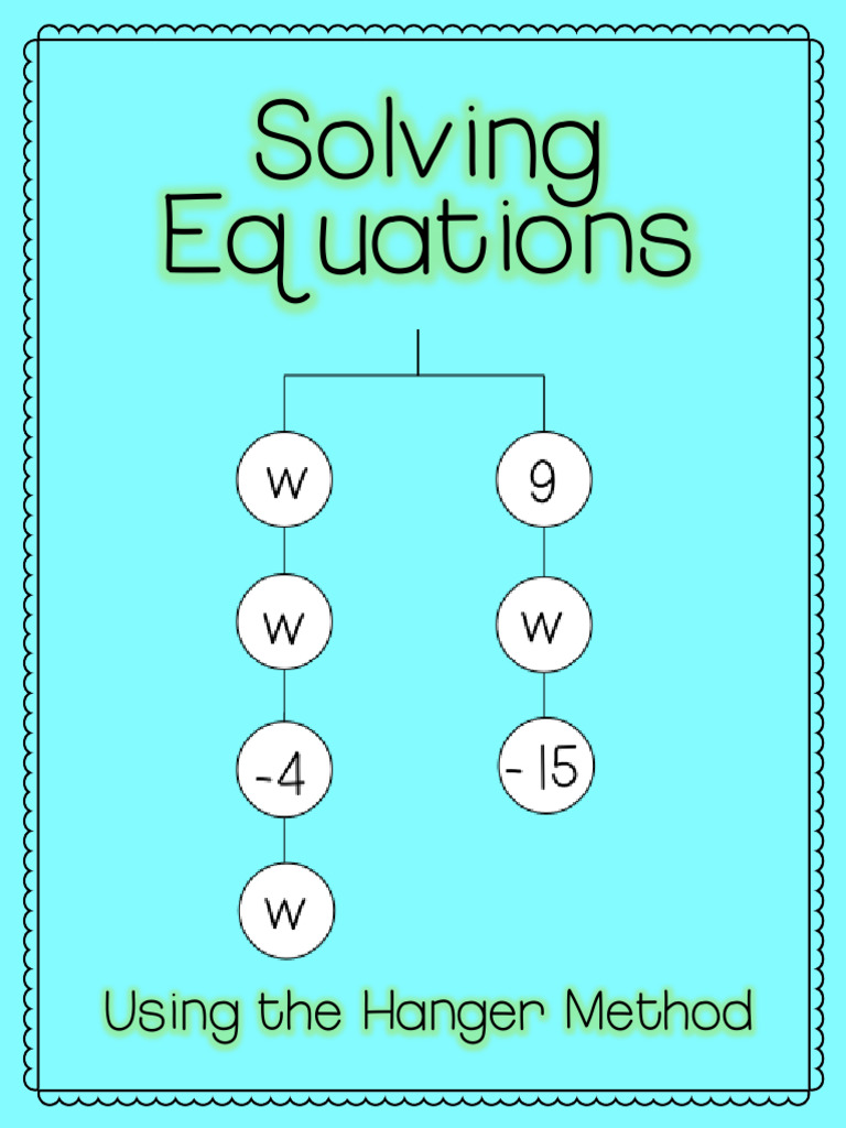 Hanger Method for Students | PDF | Equations | Mathematical Objects