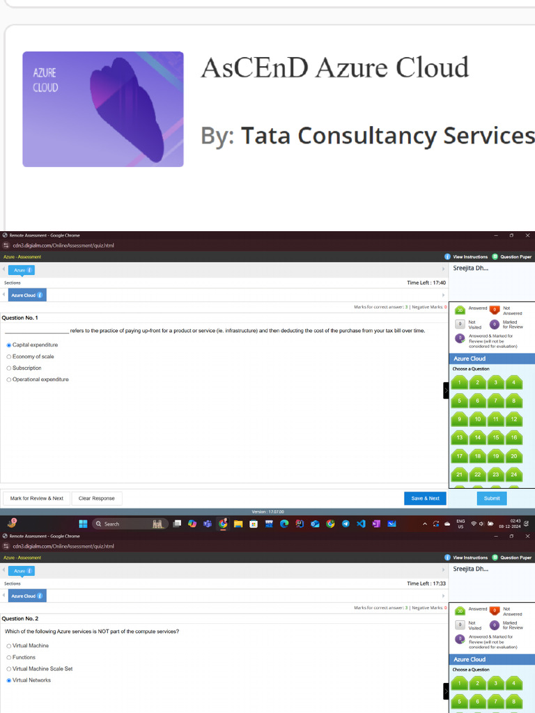 AsCEnD Azure Cloud Course Answers | PDF