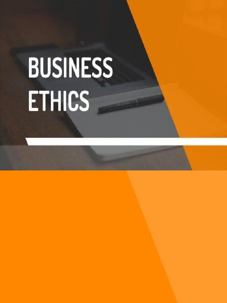 Business Ethics Lesson 1 | PDF